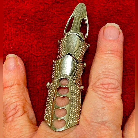 Source Unknown | Jewelry | Spike Ring Finger Length Silver In Color ...